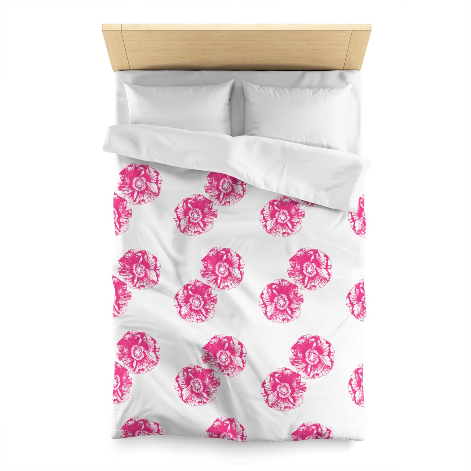 Pretty Pink Poppy Flower Duvet Cover - Etsy