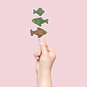 Three Little Fish Sticker - Etsy