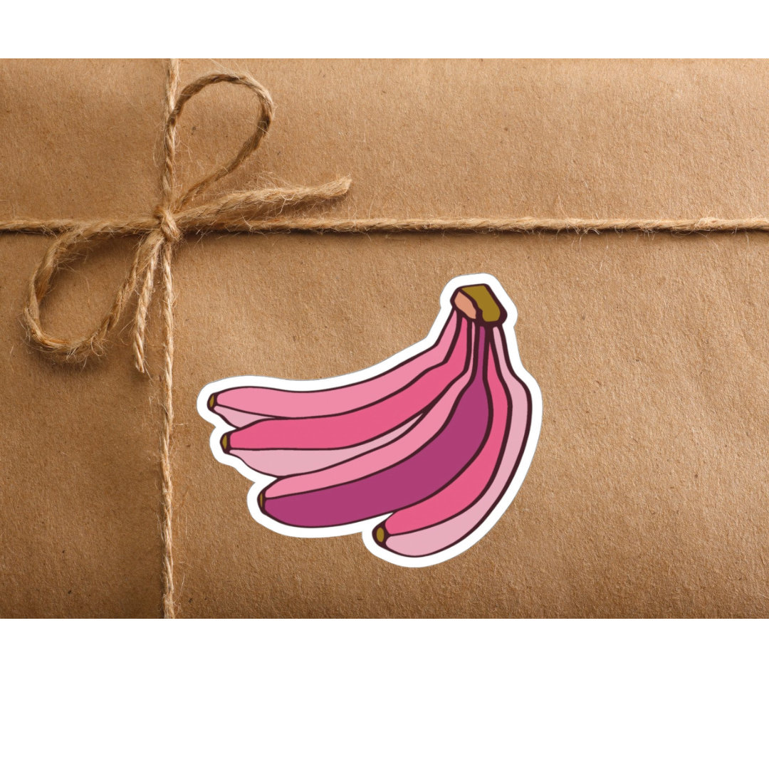 Pink Bananas Sticker / Cheeky Banana Sticker - Etsy