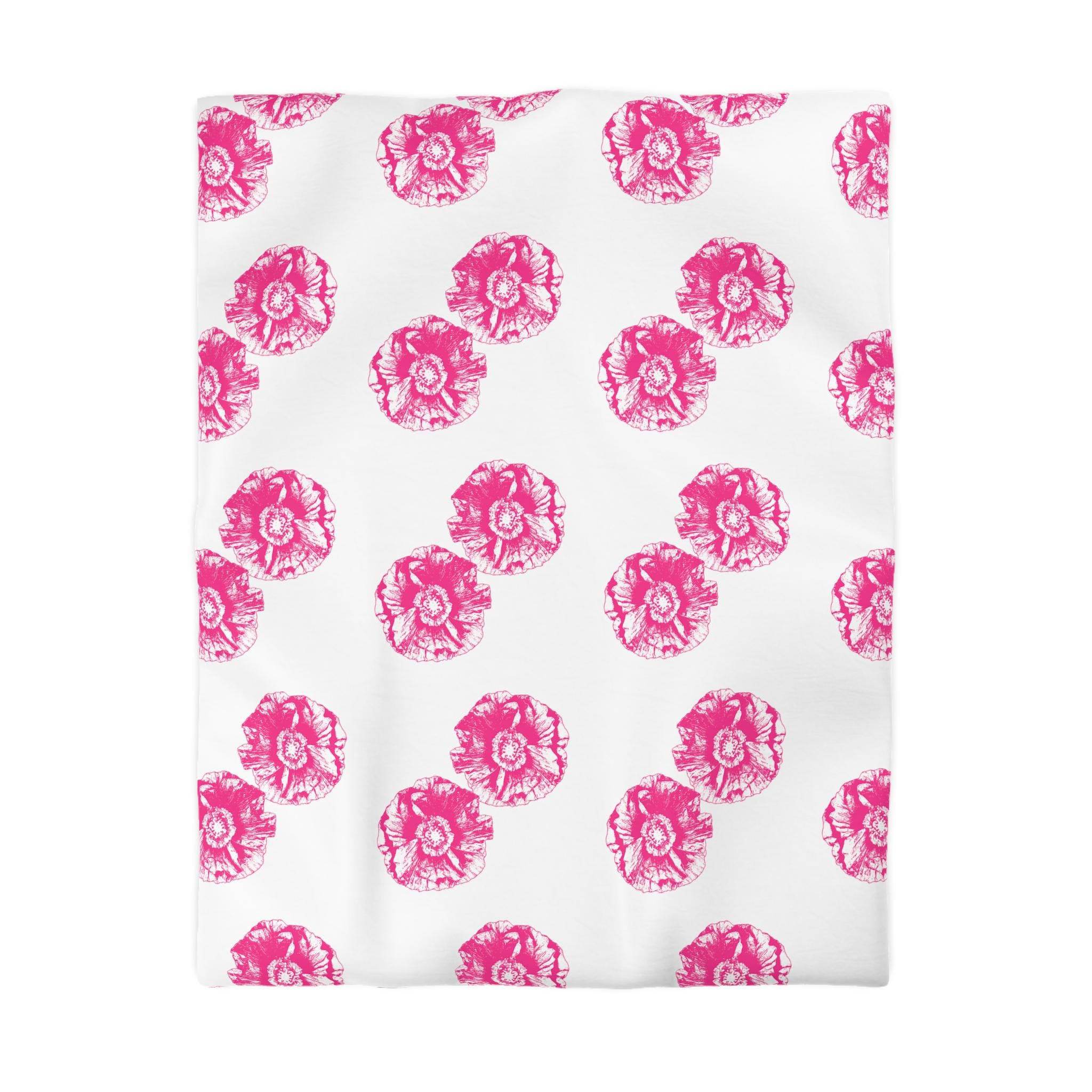 Pretty Pink Poppy Flower Duvet Cover - Etsy