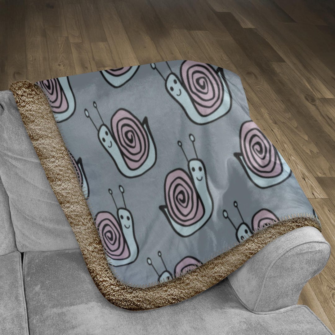 Snail Baby Blanket Sherpa Blankets - Etsy
