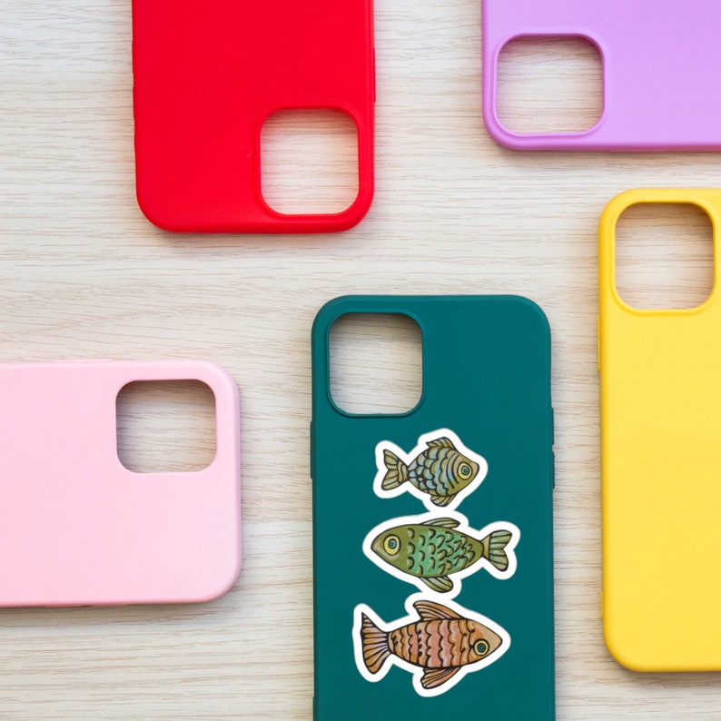 Three Little Fish Sticker - Etsy