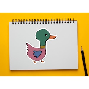 Adorable Duck Sticker - Quack Quack! - Etsy