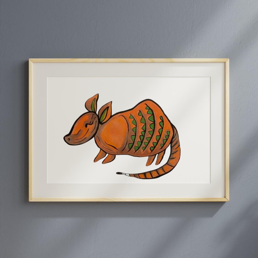 Armadillo Art Print - Matte Horizontal Posters - Etsy