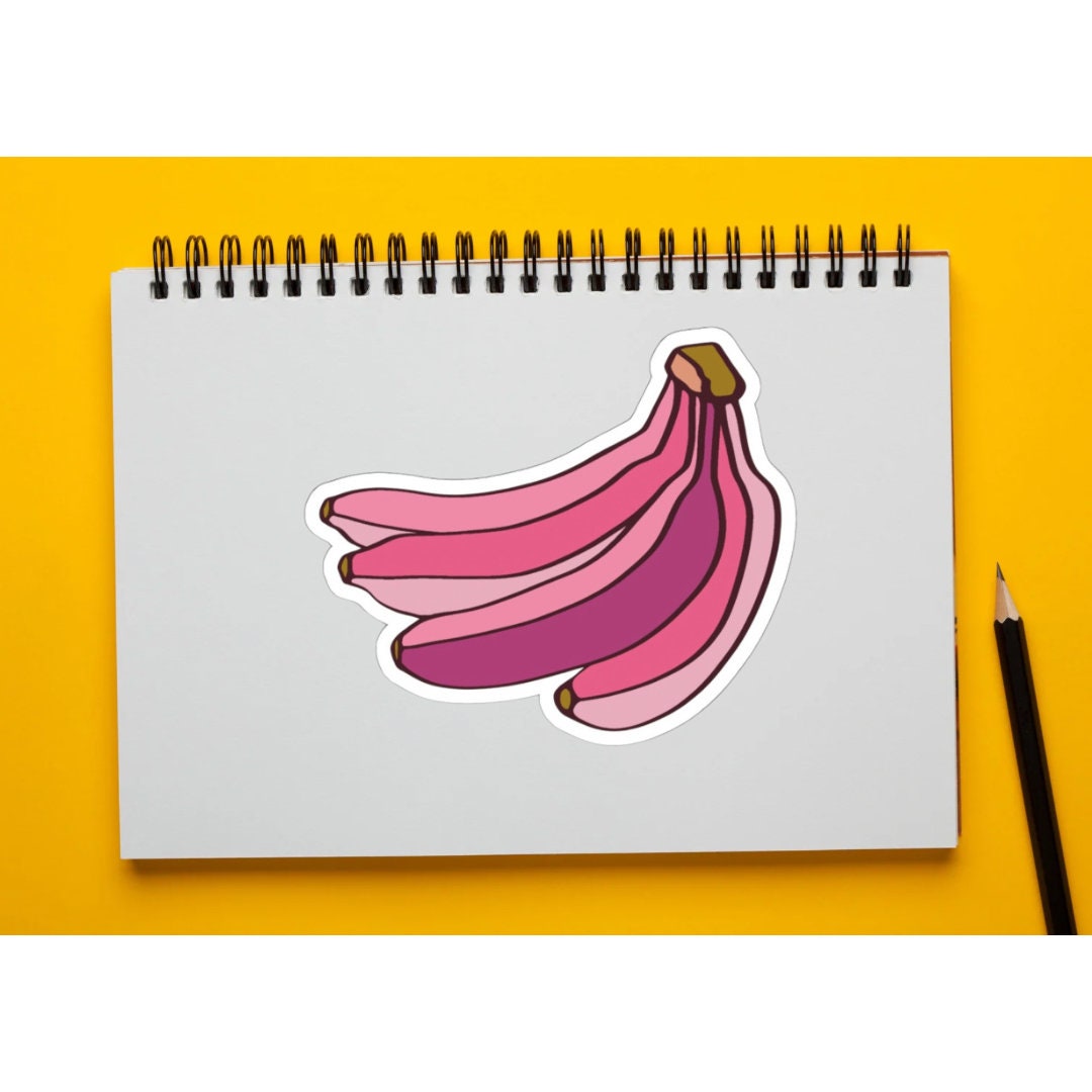 Pink Bananas Sticker / Cheeky Banana Sticker - Etsy