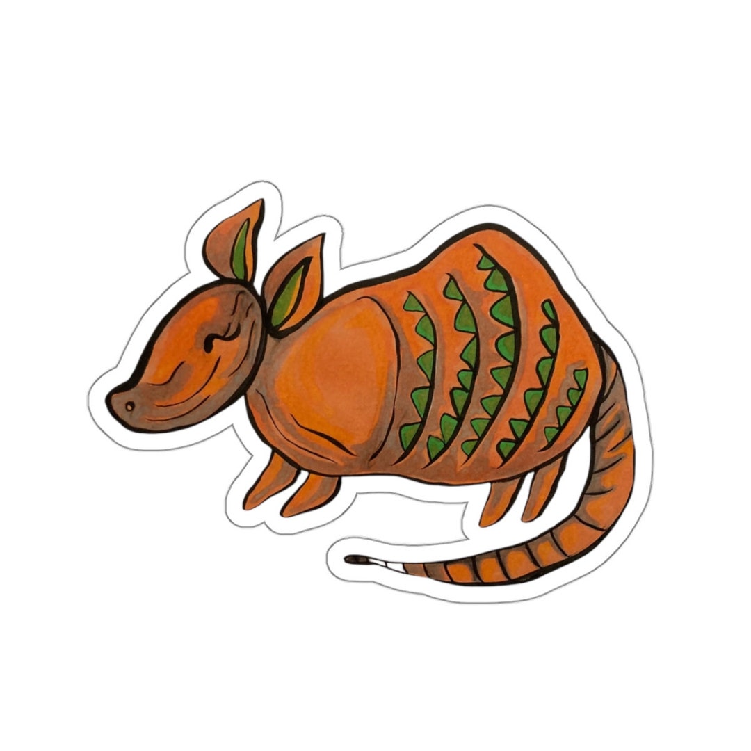 Cute Armadillo Sticker – Waterproof Vinyl Decal, Laptop Accessory - Etsy