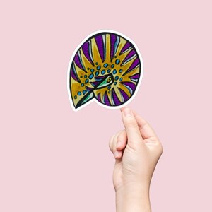 Seashell Sticker // Pretty Purple Spiral - Etsy