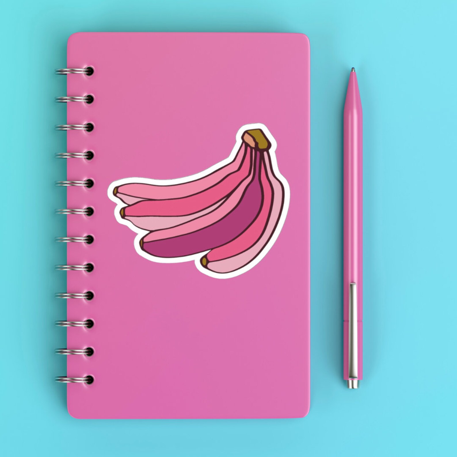 Pink Bananas Sticker / Cheeky Banana Sticker - Etsy