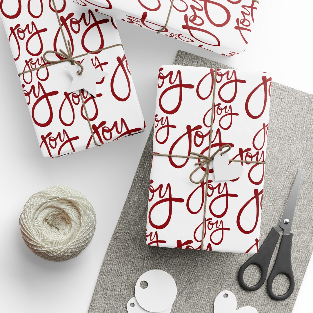 Joy to the World Cursive JOY Wrapping Papers - Etsy