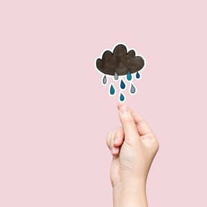 Rain Sticker - Weather Sticker - Cloud Sticker - Etsy