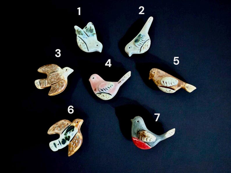 Love Birds Ceramic Magnet: Handmade Porcelain Magnet - Etsy