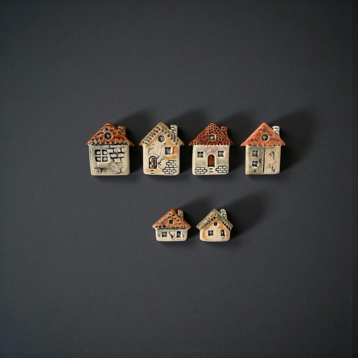 Handmade Ceramic House Magnets: Pottery Fridge Decor - Etsy
