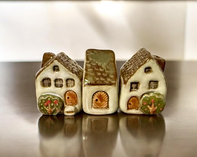 Handmade Ceramic Mini Houses Ceramic Mini Houses Pottery Mini Houses ...