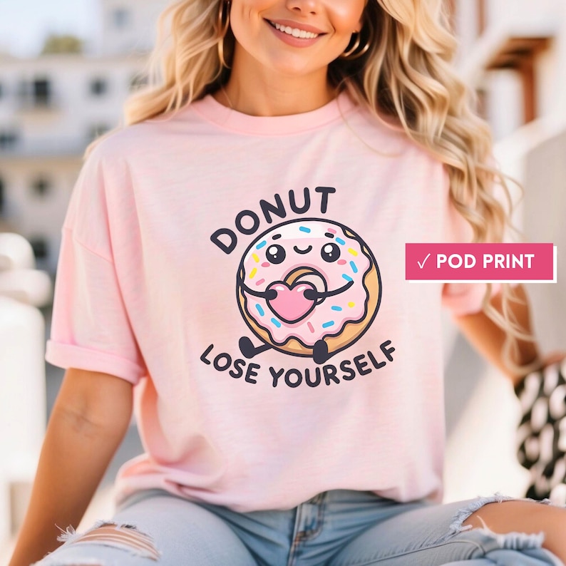 Kawaii Donut Food Pun Motivational PNG Stickers, Cartoon Self Care ...