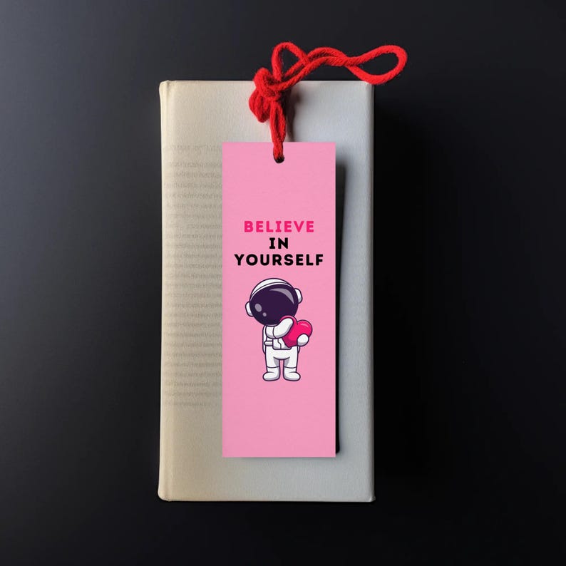 Cute Space Astronaut Motivational Quote Bookmarks, Self Affirmation ...