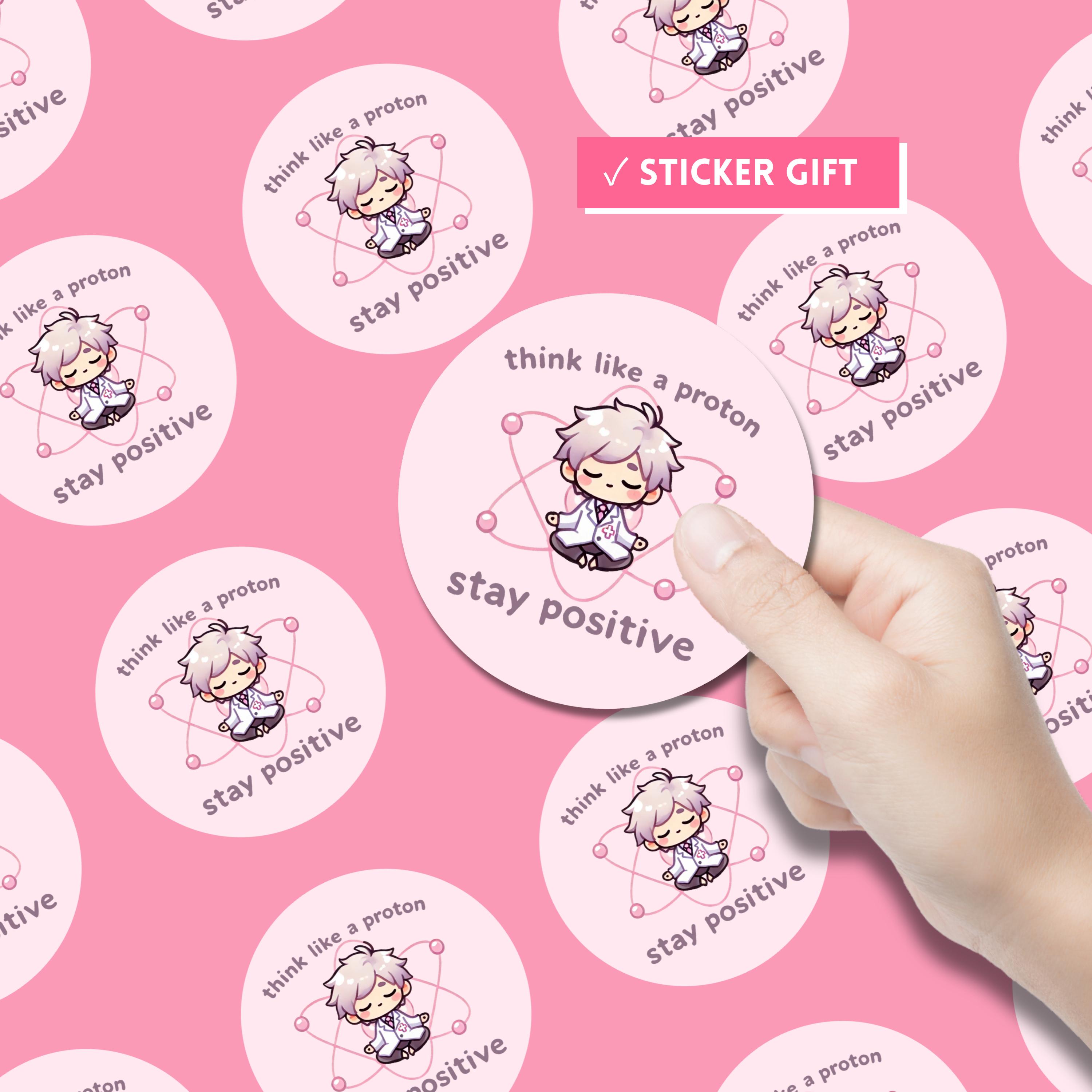 Kawaii Nerdy Science Stickers, Funny Uplifting Inspiring Quote, Science ...