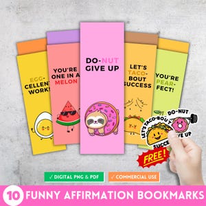 Funny Affirmation Quote Bookmark, Fun and Whimsical Bookmark, DIY ...