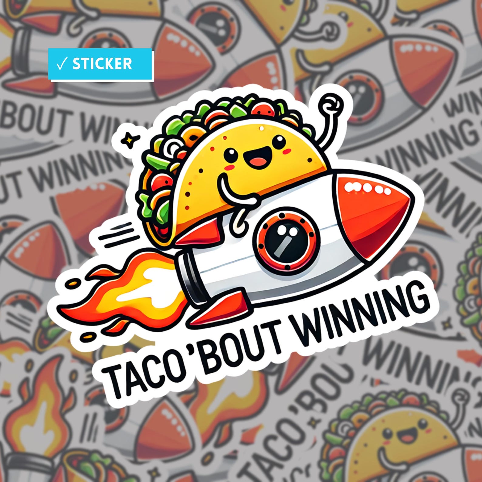 Funny Food Theme Pun Affirmation Stickers, Fast Food & Snack Clipart ...