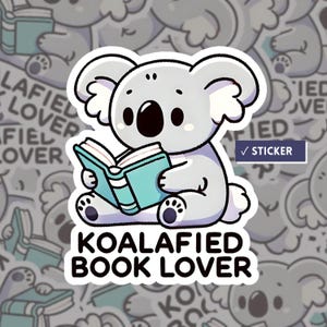 Funny Animal Book Quote Pun PNG Stickers, Bookish Reading Clipart ...