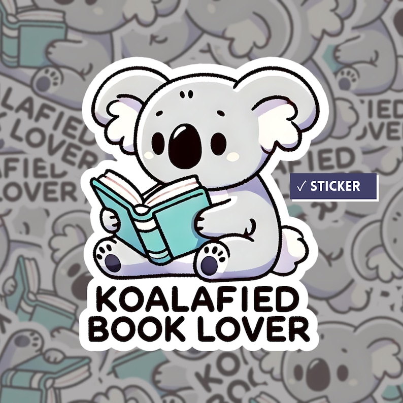 Funny Animal Book Quote Pun PNG Stickers, Bookish Reading Clipart ...