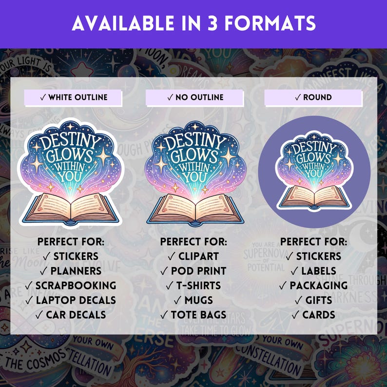 Growth Mind Galaxy and Star Sticker, Positive Inspiring and Encouraging ...