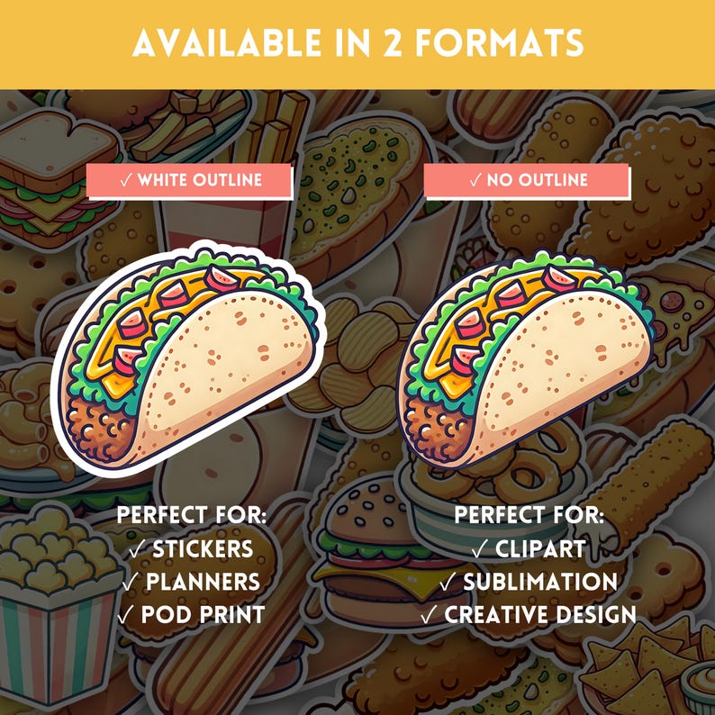 Fast Food & Snacks Theme PNG Stickers, Cartoon Street Junk Food Clip ...