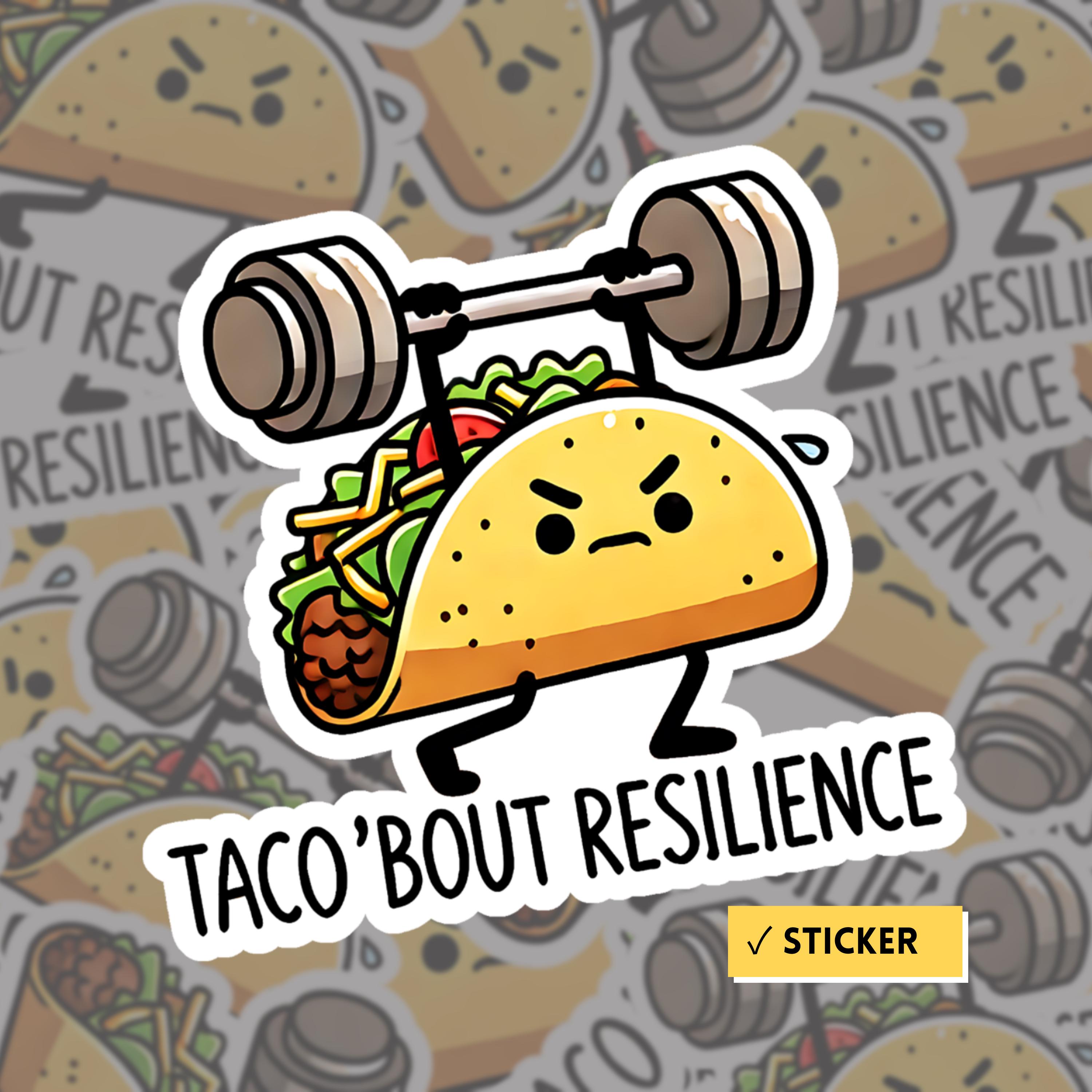 Kawaii Taco Food Pun Motivational PNG Stickers, Cute Growth & Self ...