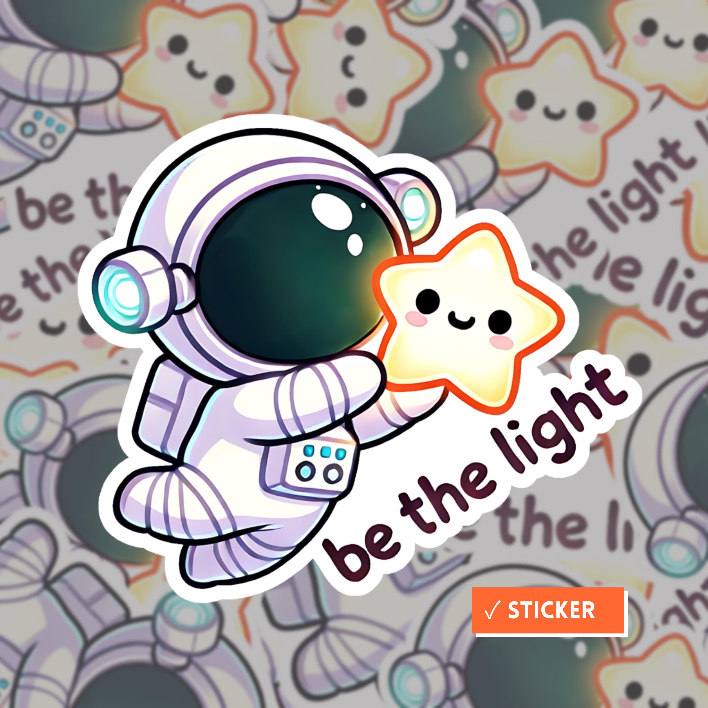 Chibi Space Astronaut Positive Affirmation PNG Stickers, Galaxy ...