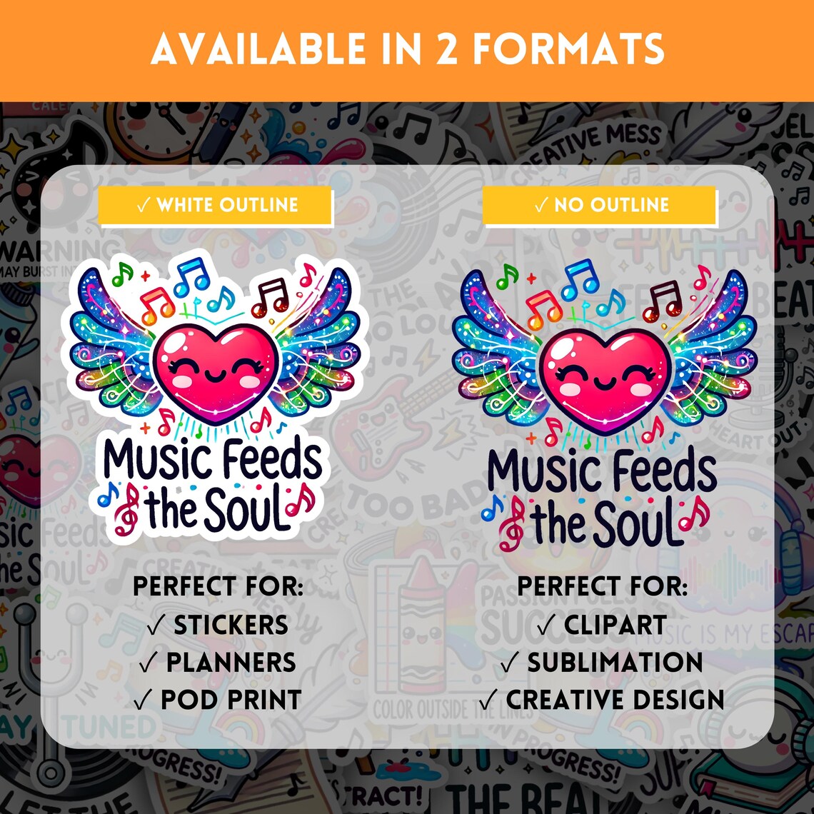 Kawaii Aesthetic Creativity Sticker, Encouraging and Inspiring Word, Be ...