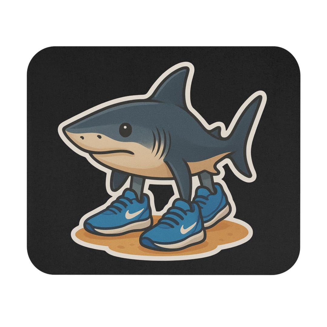 Tralalero Tralala Rectangle Mouse Pad With Italian Brainrot Character ...