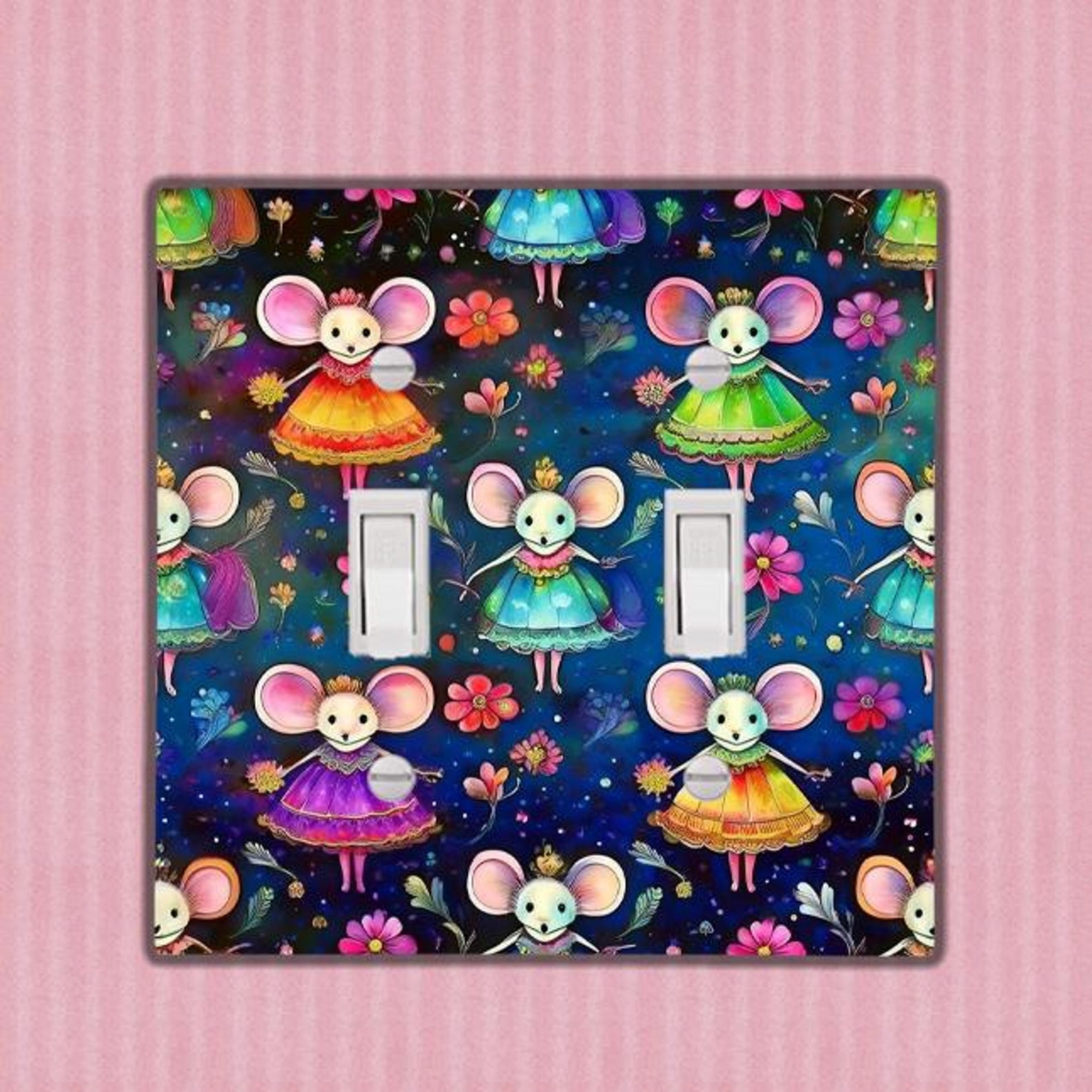 Ballerina Mice in Dressers Little Girls Room Light Switch Toggle ...