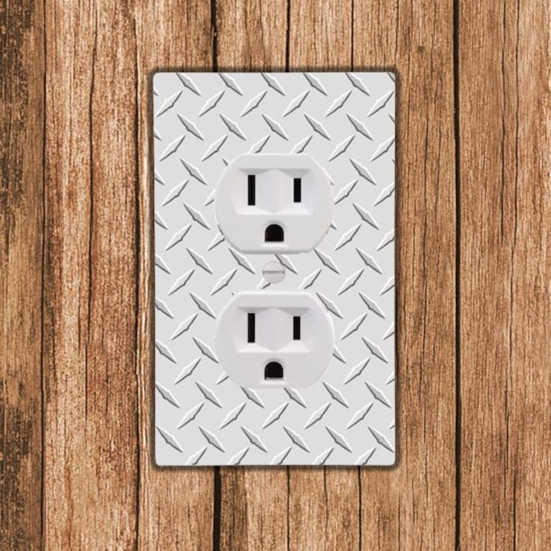Diamond Plate Light Switch Toggle, Rocker or Outlet Duplex Cover Wall ...