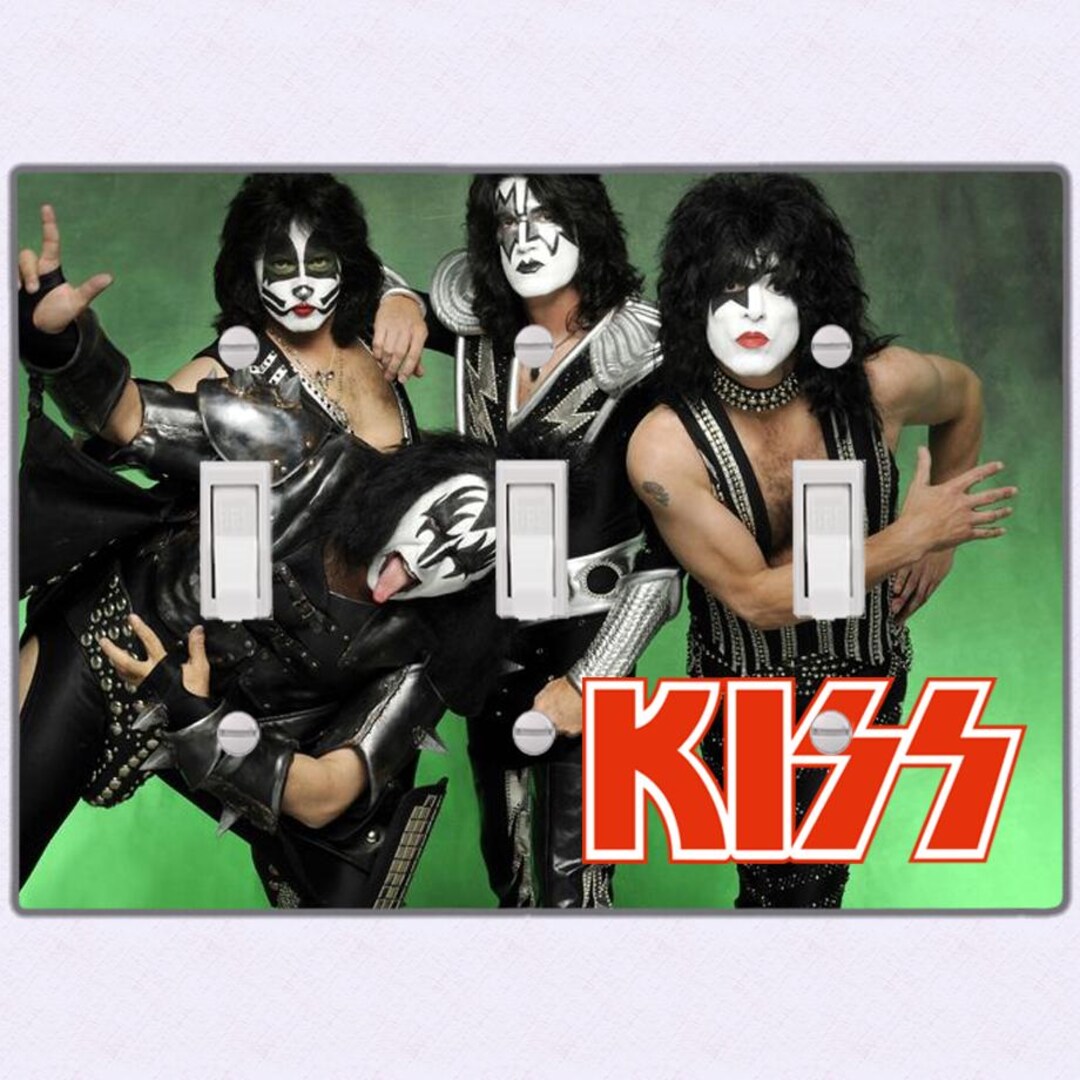 KISS Band Green Light Switch Cover Toggle, Rocker or Outlet Duplex ...