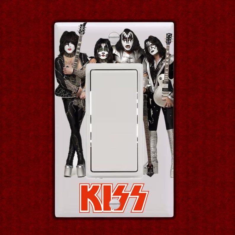 KISS Hard Rock Band Light Switch Cover Toggle, Rocker or Outlet Duplex ...