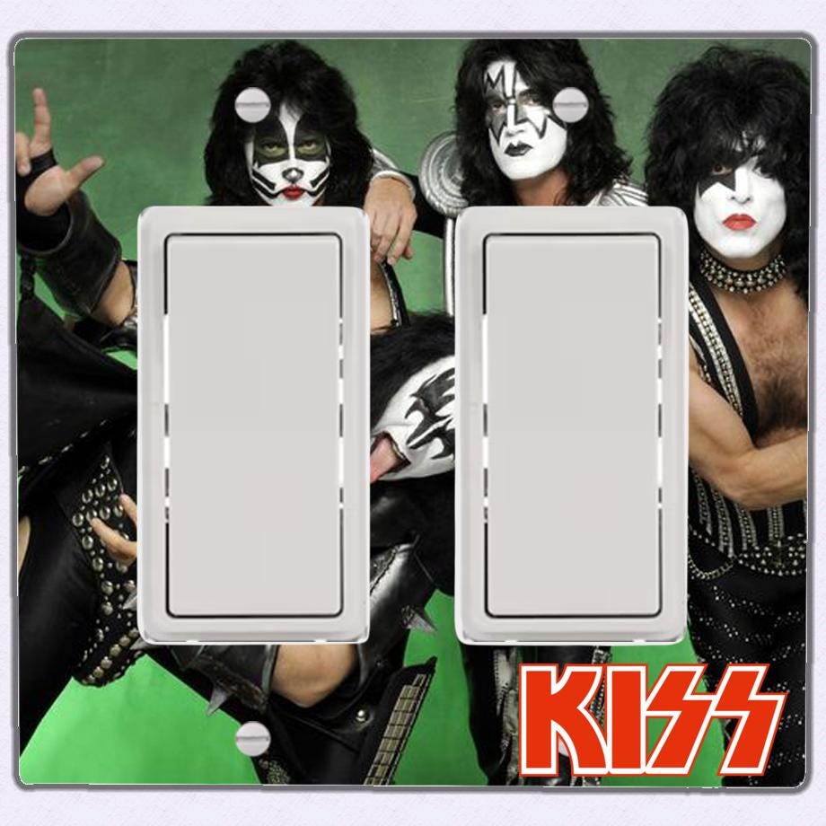 KISS Band Green Light Switch Cover Toggle, Rocker or Outlet Duplex ...