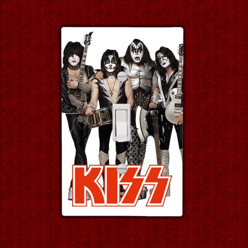 KISS Hard Rock Band Light Switch Cover Toggle, Rocker or Outlet Duplex ...