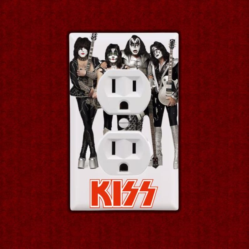 KISS Hard Rock Band Light Switch Cover Toggle, Rocker or Outlet Duplex ...