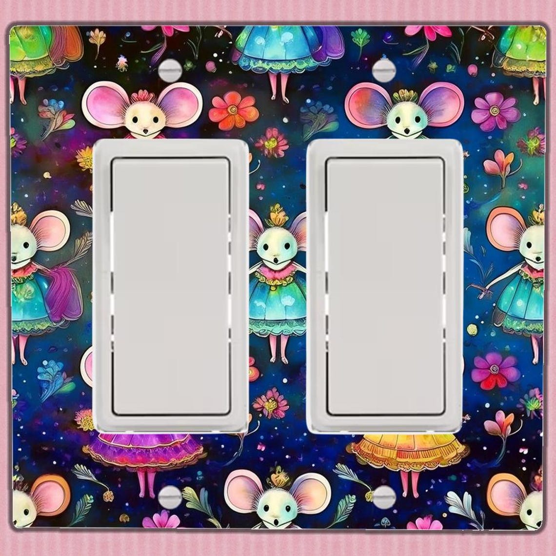 Ballerina Mice in Dressers Little Girls Room Light Switch Toggle ...