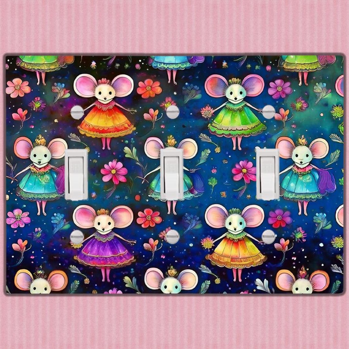 Ballerina Mice in Dressers Little Girls Room Light Switch Toggle ...