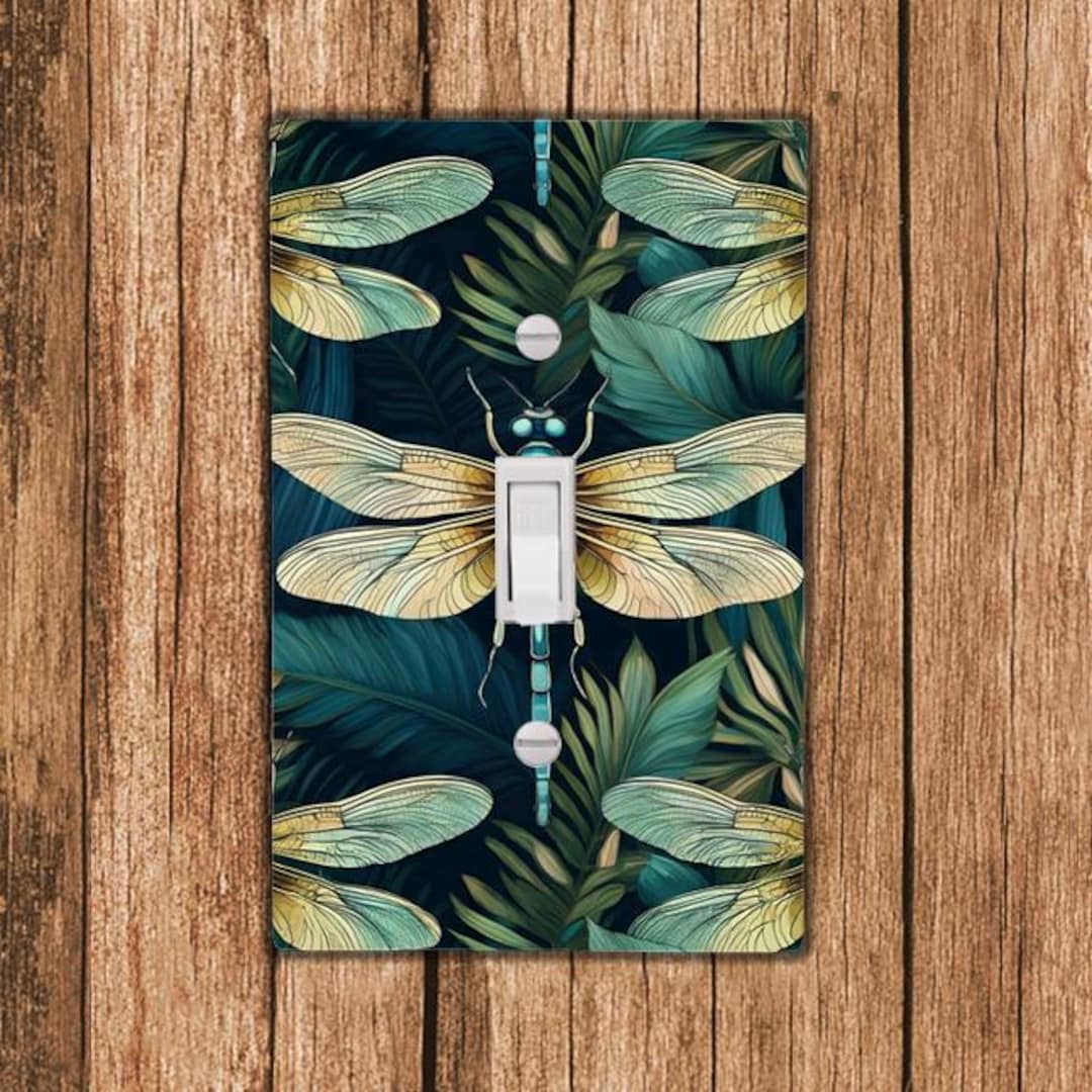 Dragonfly Bug Pattern Light Switch Toggle, Rocker or Outlet Duplex ...