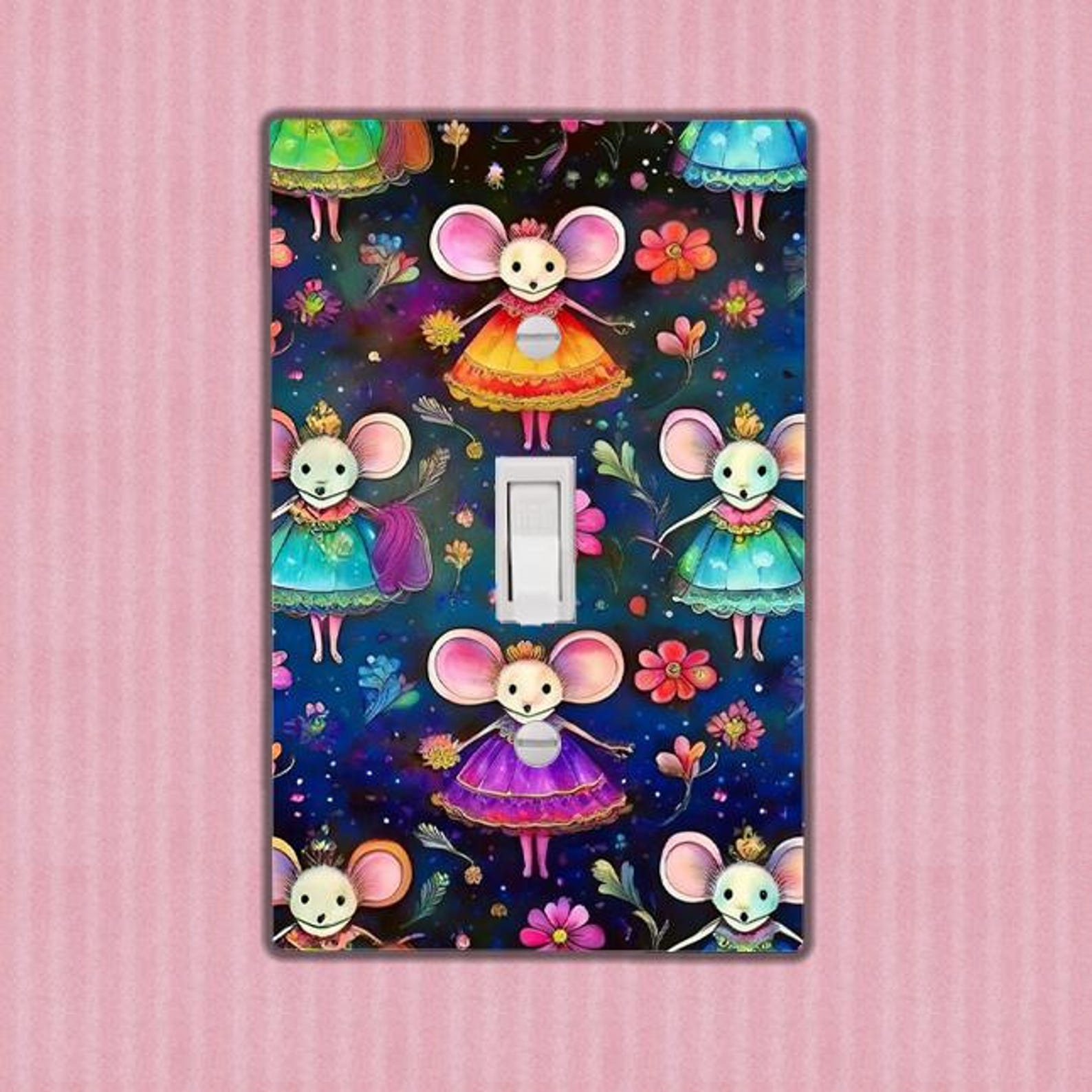 Ballerina Mice in Dressers Little Girls Room Light Switch Toggle ...