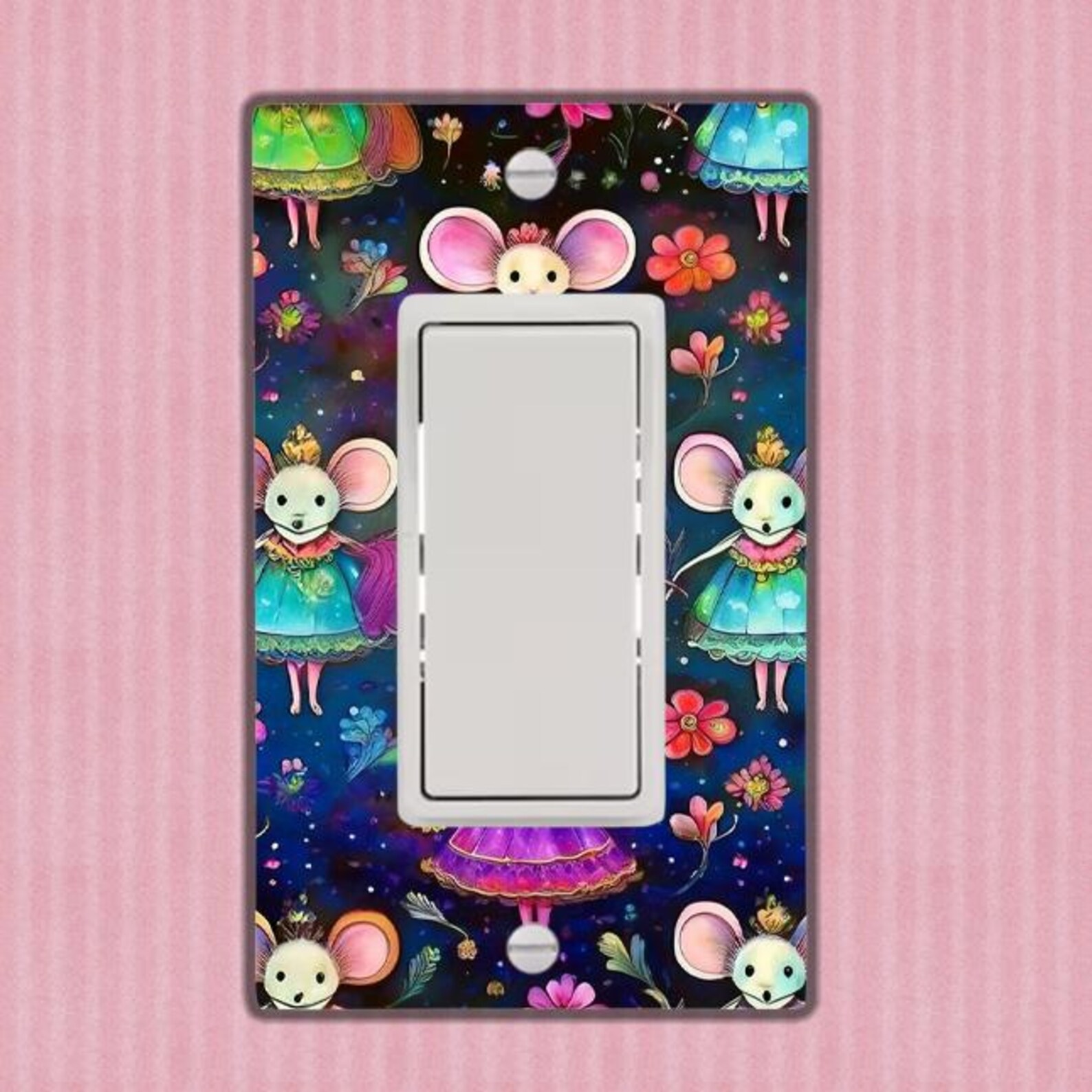 Ballerina Mice in Dressers Little Girls Room Light Switch Toggle ...