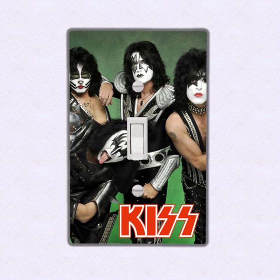 KISS Band Green Light Switch Cover Toggle, Rocker or Outlet Duplex ...