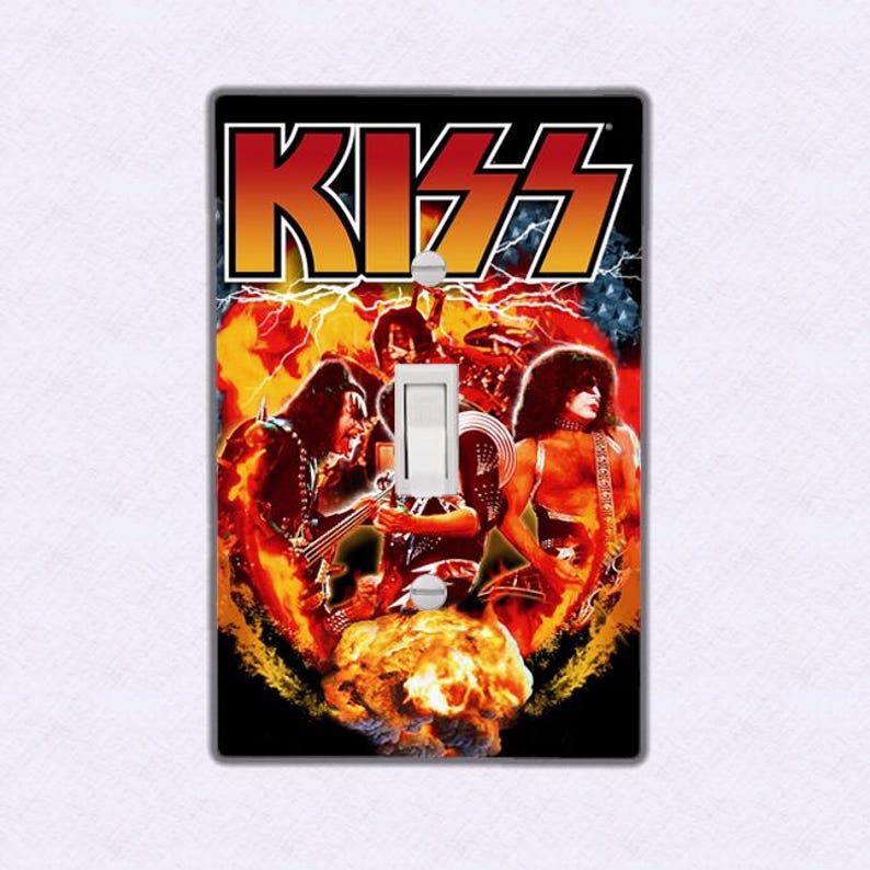 KISS Retro Poster Light Switch Cover Toggle, Rocker or Outlet Duplex ...