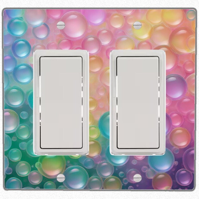 Pastel Bubble Bath Time Light Switch Toggle, Rocker or Outlet Duplex ...
