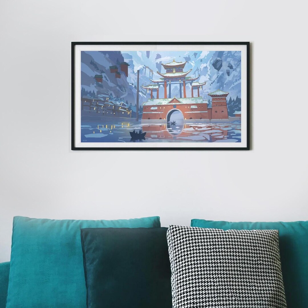 Snowy Paifang - Winter Temple Concept Art Print 11x17 and Postcard ...
