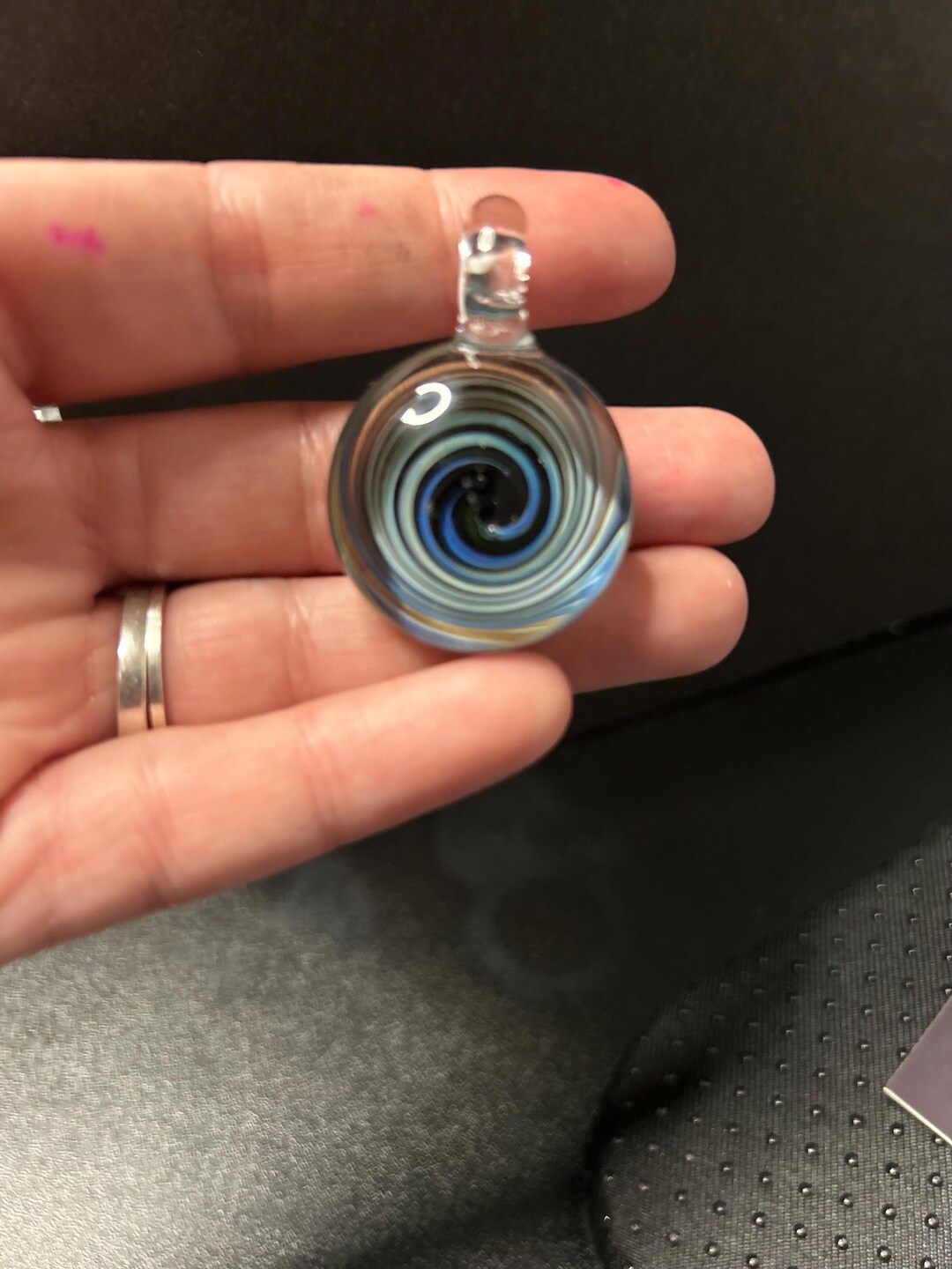 Swirl of Motion Handblown Glass Pendant Unique Artisan Jewelry - Etsy