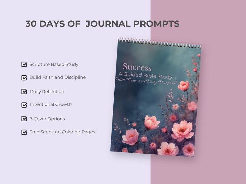Guided 30-day Bible Study | Daily Scripture Journal With 2 Reflection ...