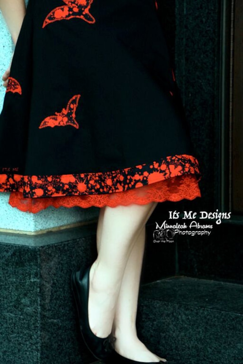 Blood Splatter Red Bat Party Dress Size 7 Strapless Goth Prom Goth ...