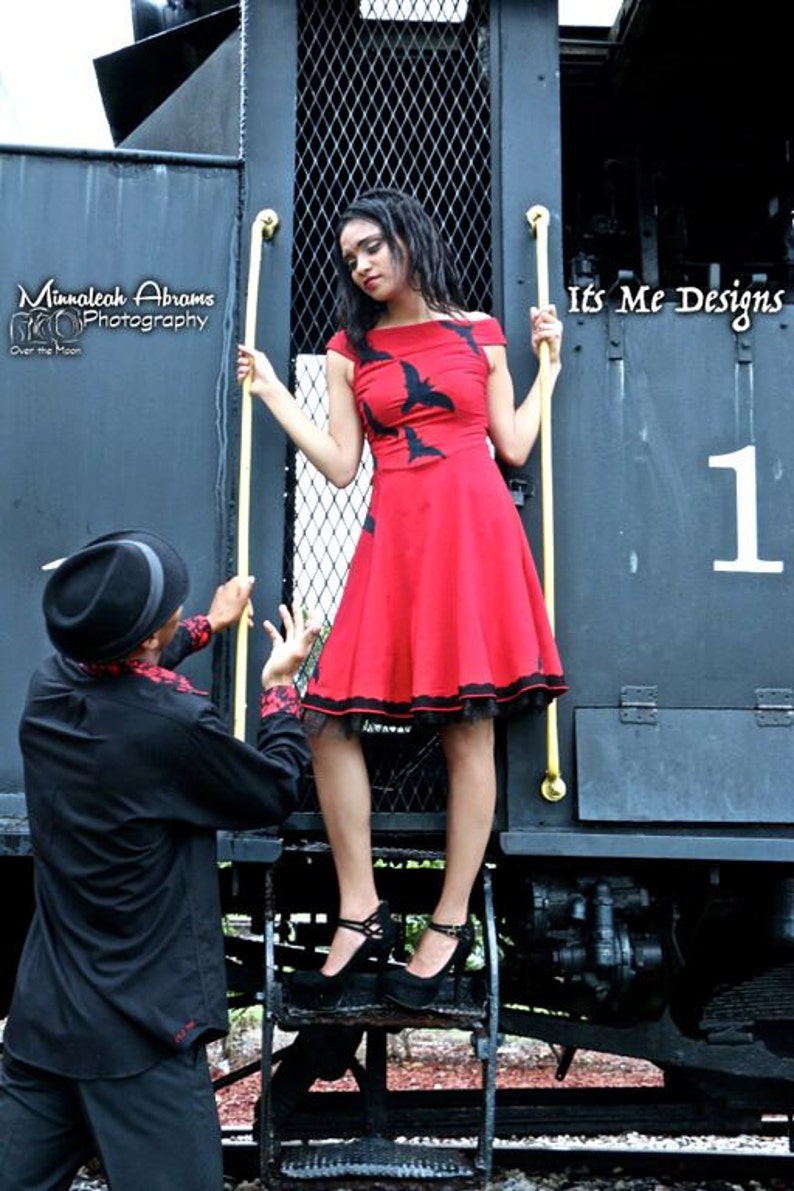 Black Bat Party Dress Size 3 Red Goth Prom Party Goth Wedding Goth ...